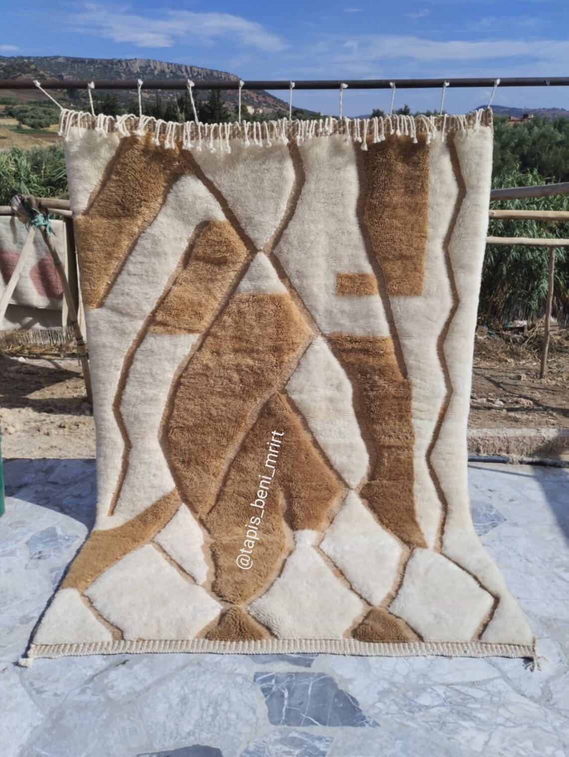 Moroccan Rug Camelbeni Mrirt Rug New Handmade Rug Cute - Etsy
