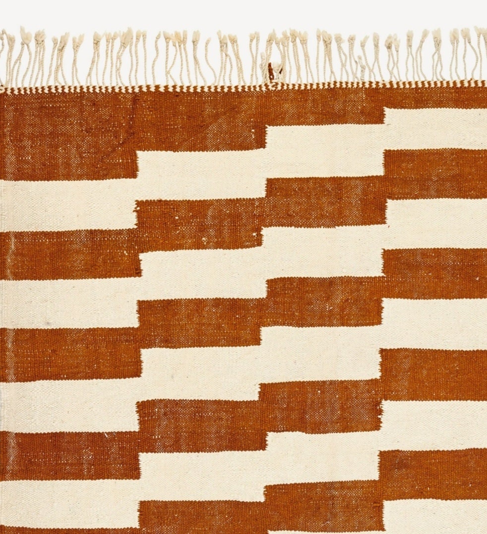 Simple Moroccan Kilims Striped Design Turkish Kilim Rug - Etsy