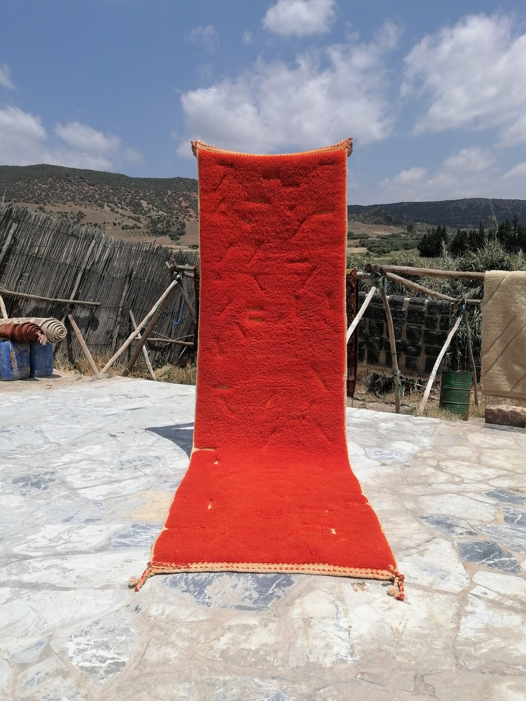 Moroccan Brick Runner, Brick Hallway Rug, Made-to-order Hallway Rug ...