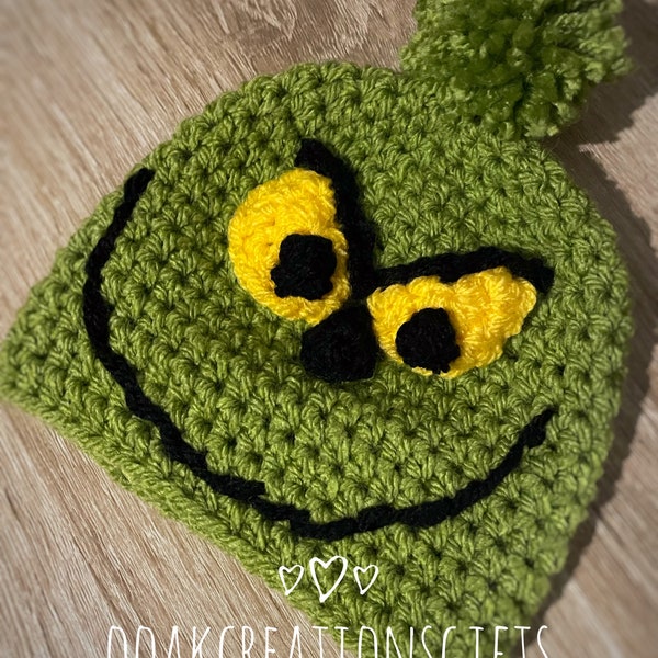 Crochet Grinch Hat - Etsy