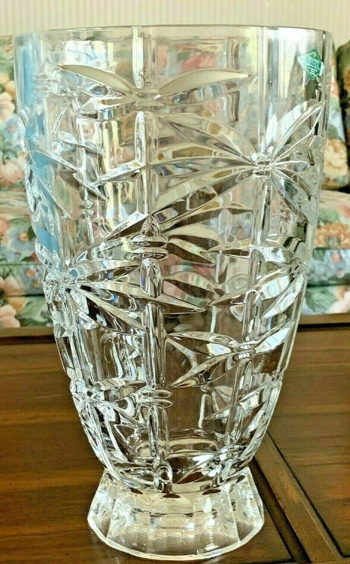 New Shannon Crystal Designs of Ireland 24% Lead Crystal Vase 11 3/4 T ...