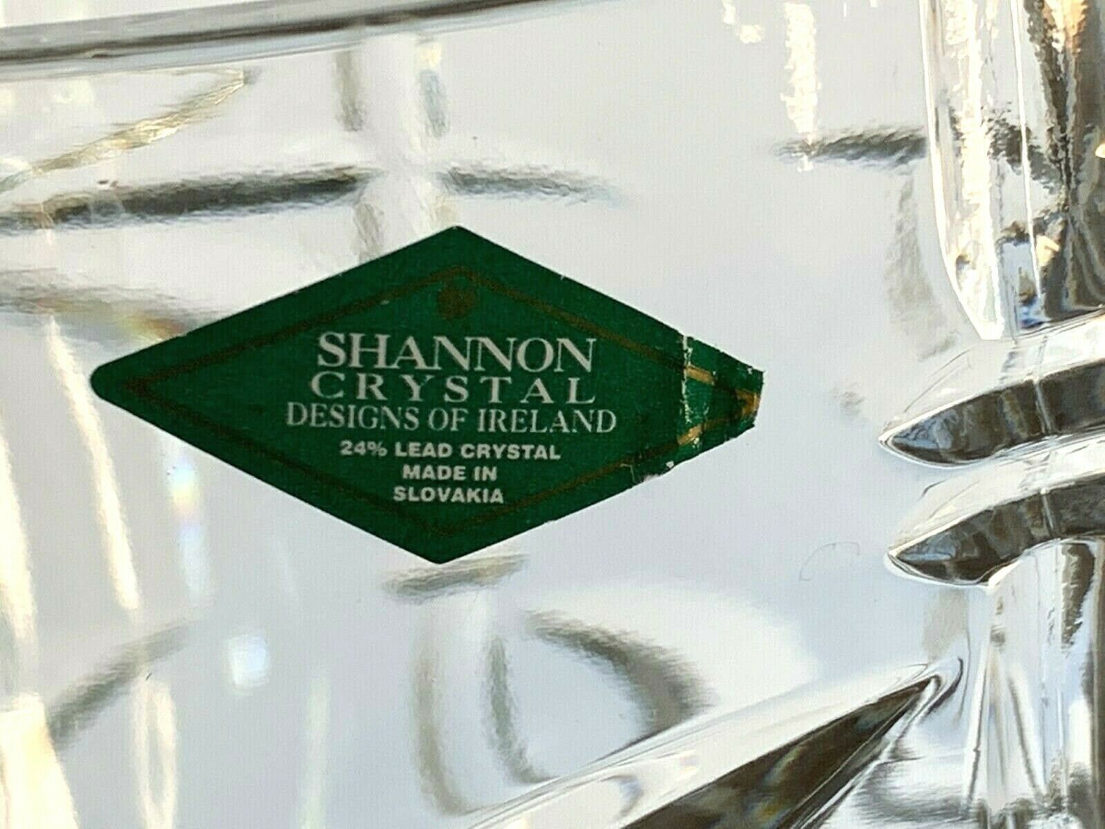 New Shannon Crystal Designs of Ireland 24% Lead Crystal Vase 11 3/4 T ...