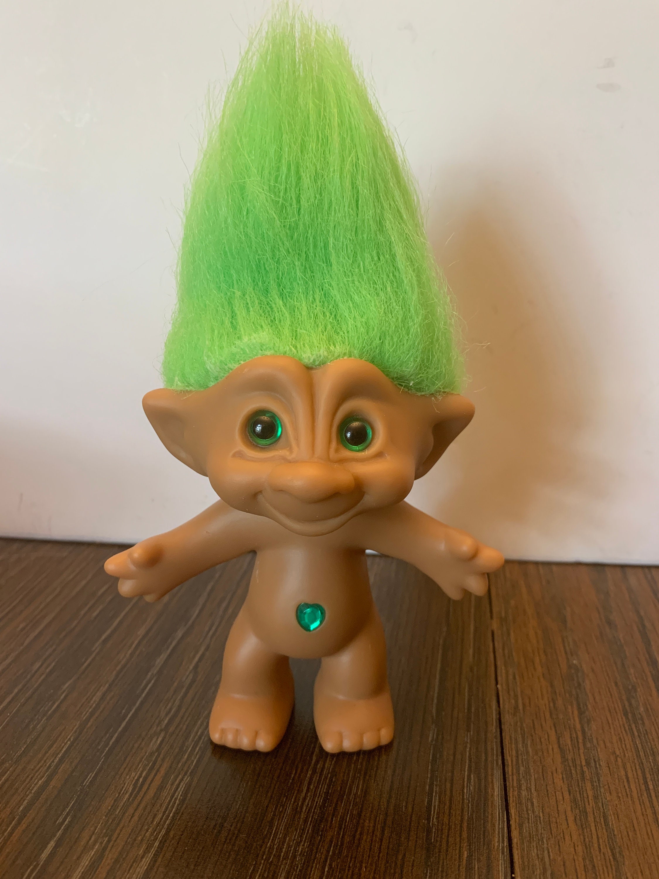 Vtg Ace Novelty 4" and 2.75" Troll Dolls Lot of 4 With Wishstone Gems ...