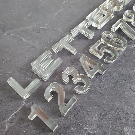Acrylic Letters & Numbers Clear Cast Acrylic/plexiglass - Etsy