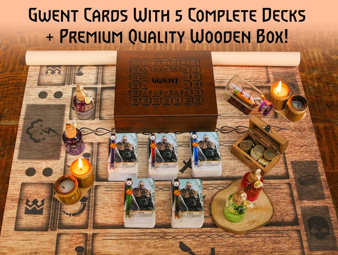 Gwent Cards, Legendary Card Game, 537 Cards, Wood Box, Playmat ...