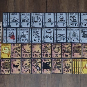 Inscryption Card Game: 206 Laminated Cards With Playmat & Wooden Box - Etsy