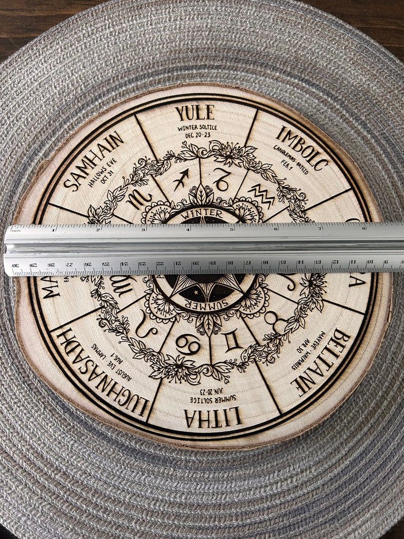 Wood Slice Wheel of the Year - Etsy