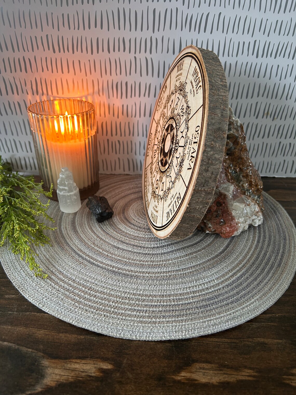 Wood Slice Wheel of the Year - Etsy