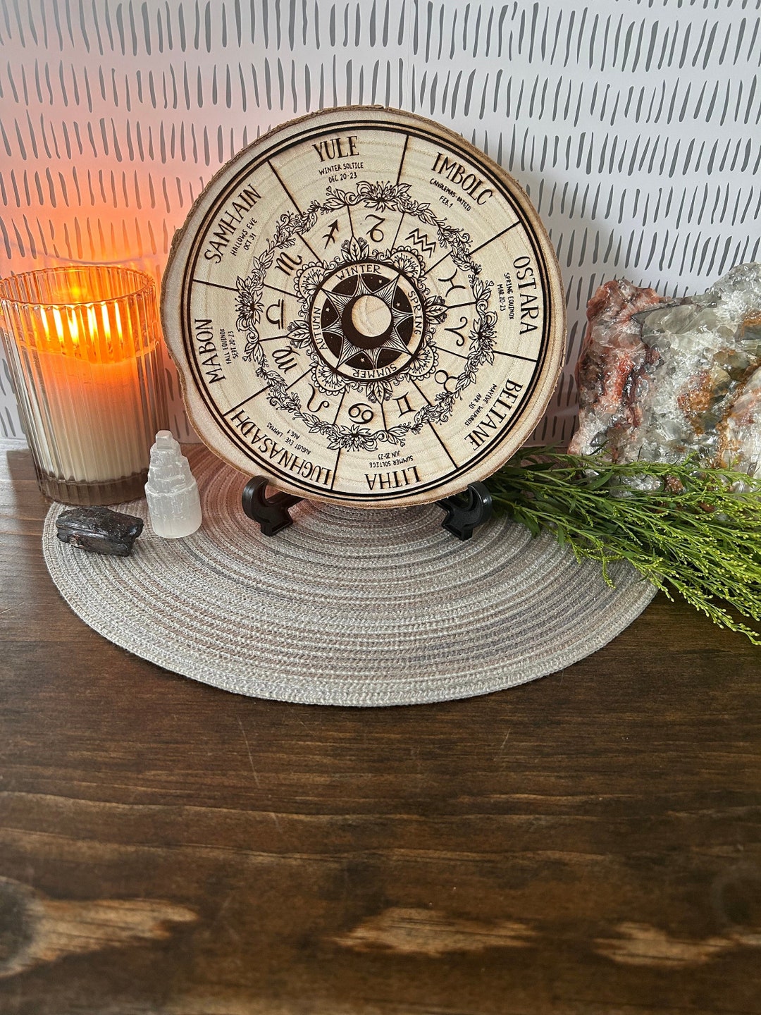 Wood Slice Wheel of the Year - Etsy