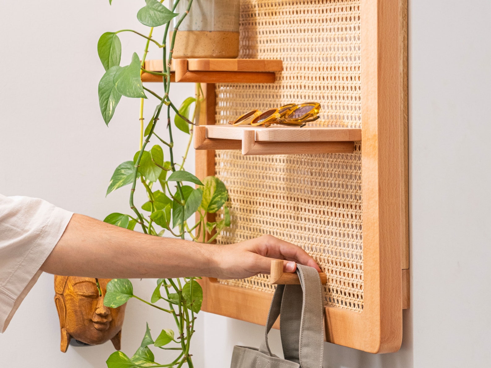 Scandinavian Modular Floating Shelves, Versatile Beech Wood Wall Shelf ...