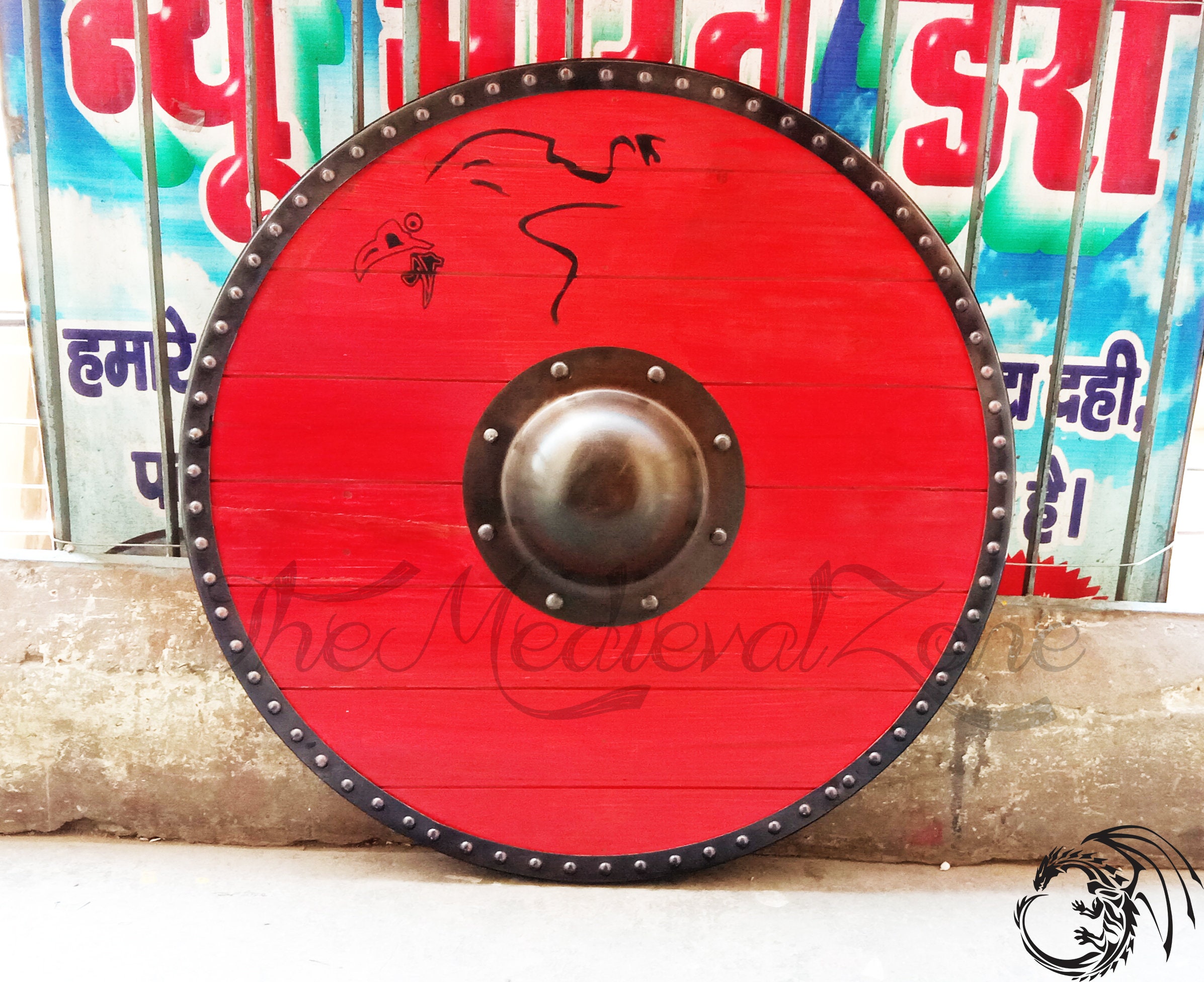Ragnar Lothbrok Battleworn Viking Shield Authentic Larp Etsy