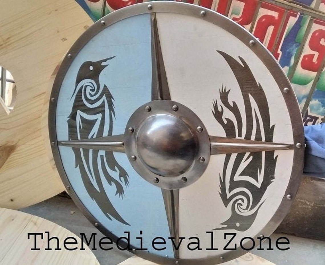 Medieval Valhalla Raven Shield Viking LARP Reproduction - Etsy