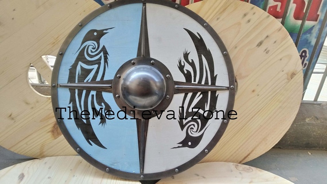 Medieval Valhalla Raven Shield Viking LARP Reproduction | Etsy