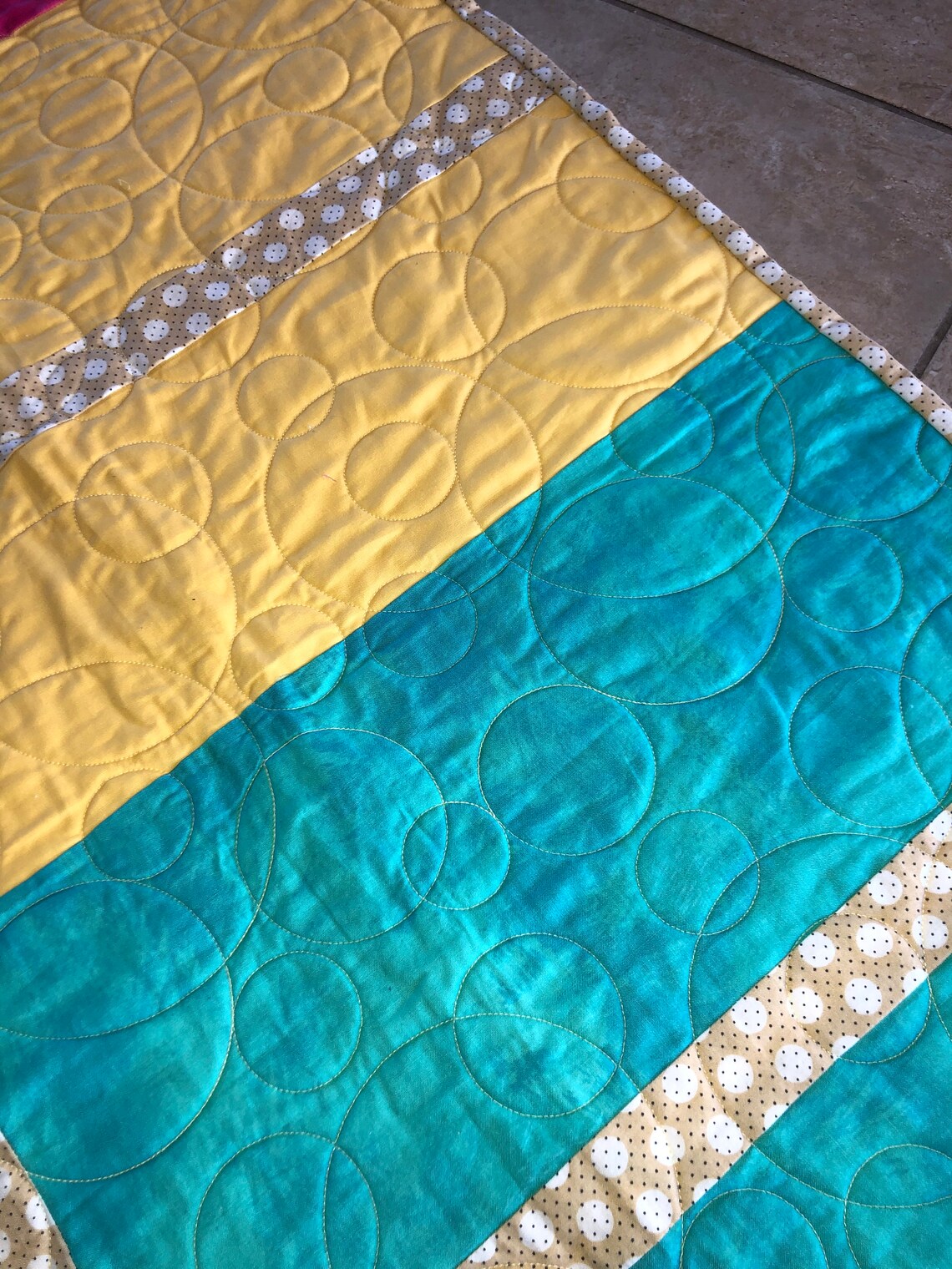 Colorful Quilted Lap Throw - Etsy