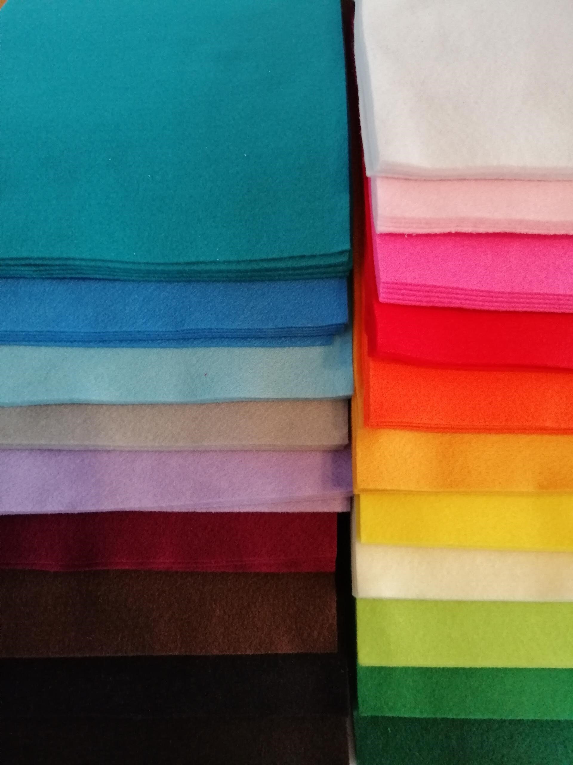 20 sheets Craft Felt Sheet 23 x 30 cm assorted colours | Etsy