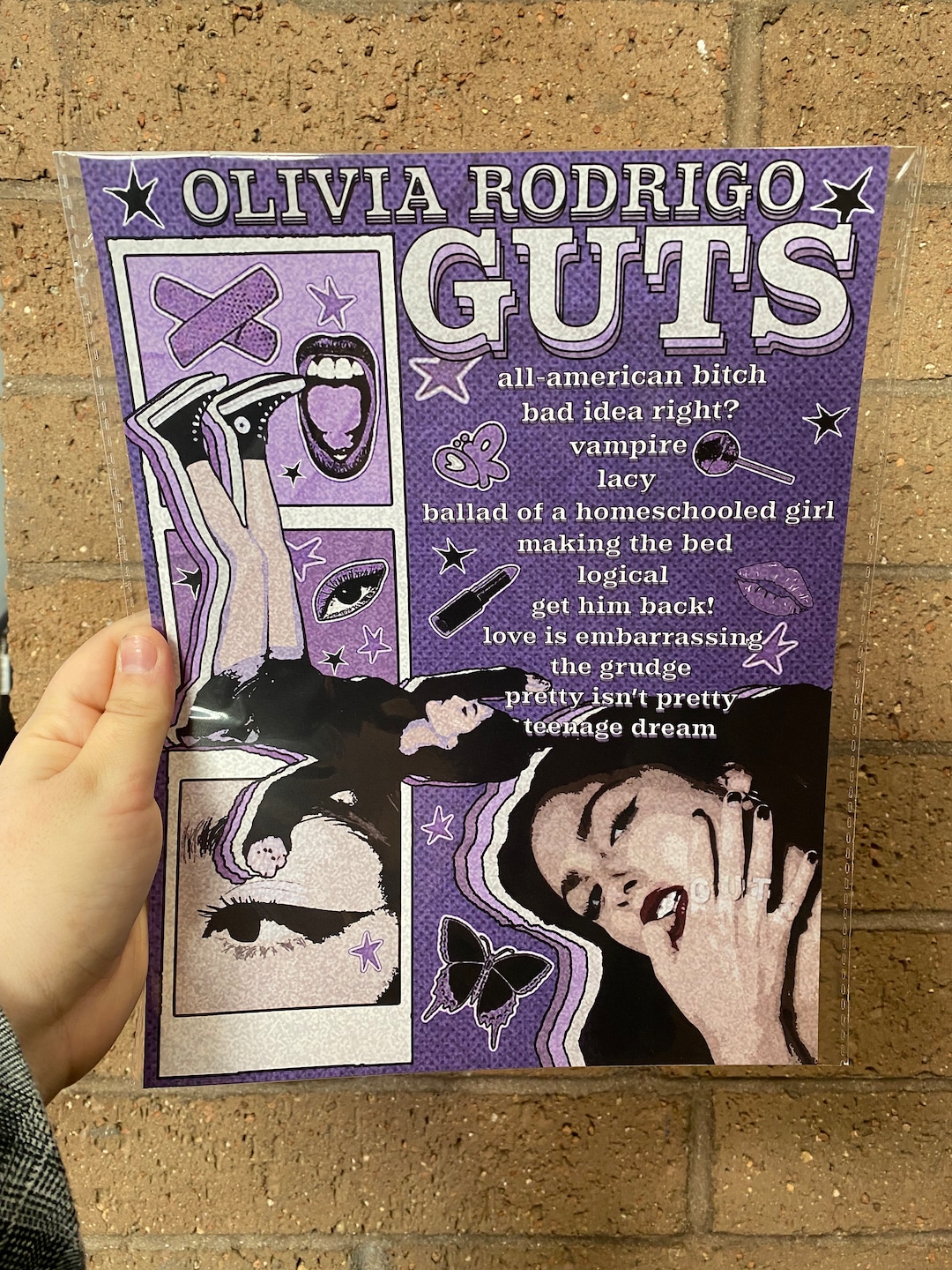 Olivia Rodrigo GUTS Tracklist Jel Design Co ORIGINAL EXCLUSIVE - Etsy