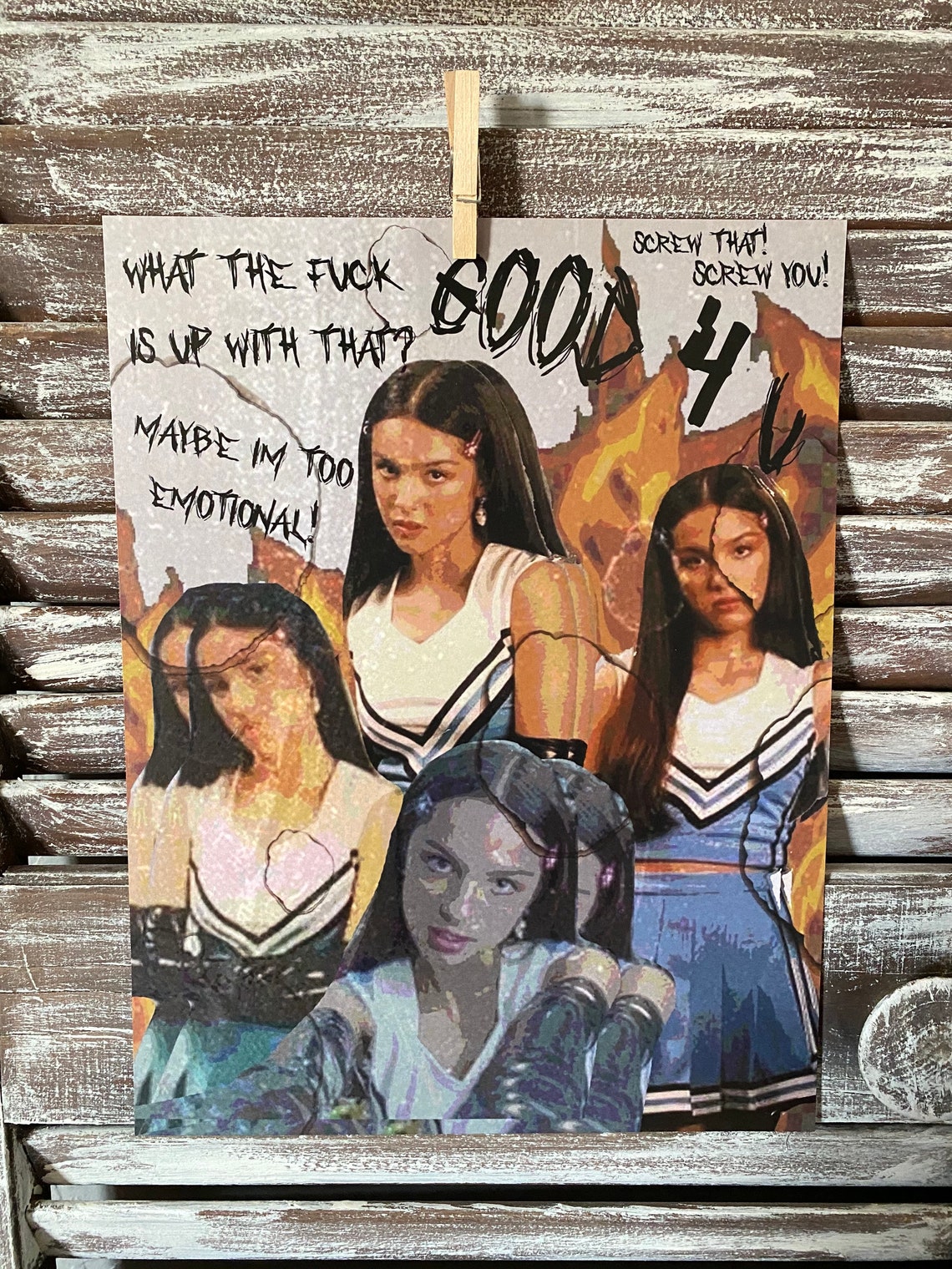 Olivia Rodrigo Good 4 U Burnt Inspired Poster Print | Etsy