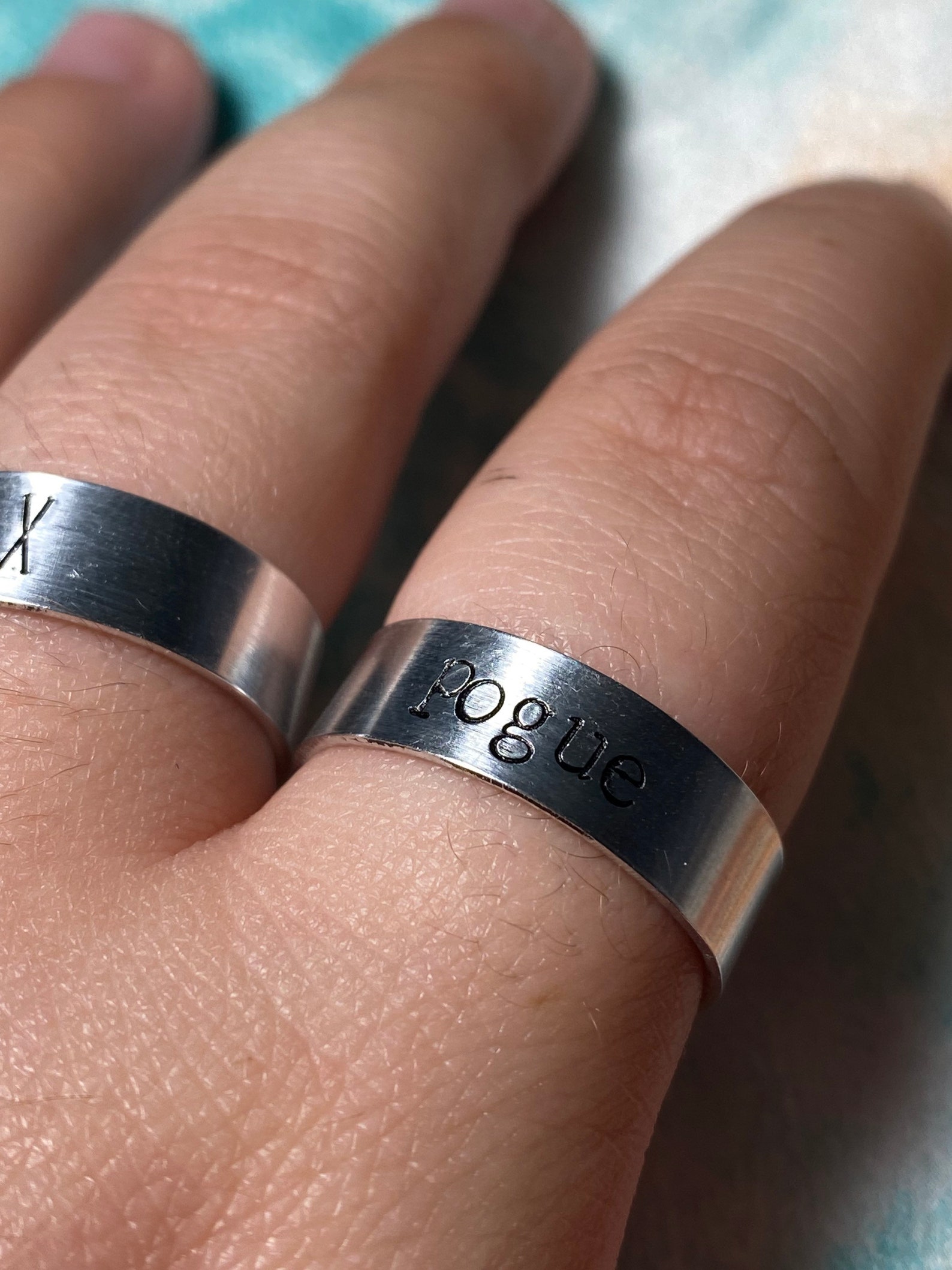 Outerbanks Inspired Handstamped Rings - Etsy