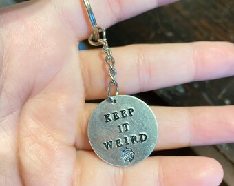 Keep It Weird Keychain Morbid Podcast True Crime - Etsy