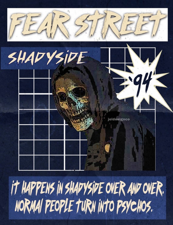 Fear Street 1994 Shadyside Killer Skull Mask Inspired Poster | Etsy