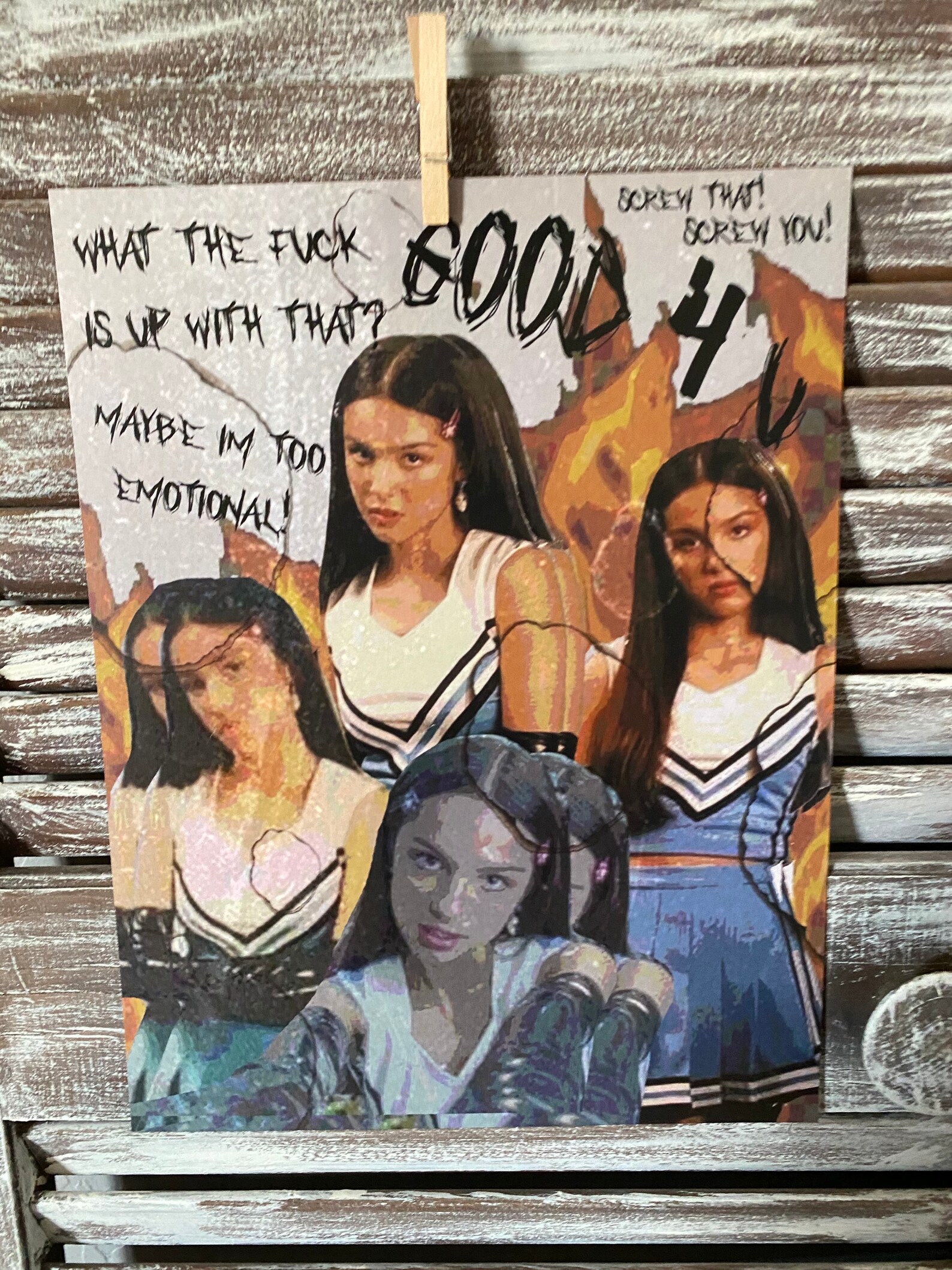 Olivia Rodrigo Good 4 U Burnt Inspired Poster Print | Etsy