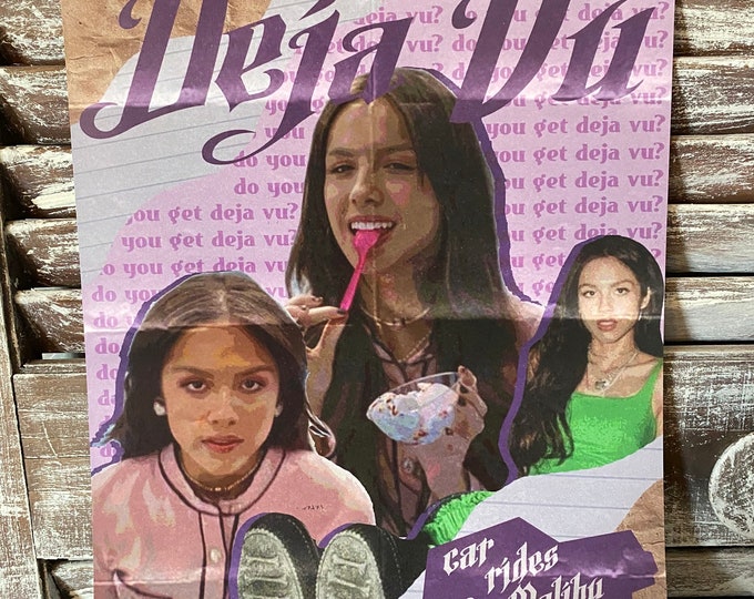 Olivia Rodrigo Car Rides to Malibu Deja Vu Inspired Poster Print - Etsy