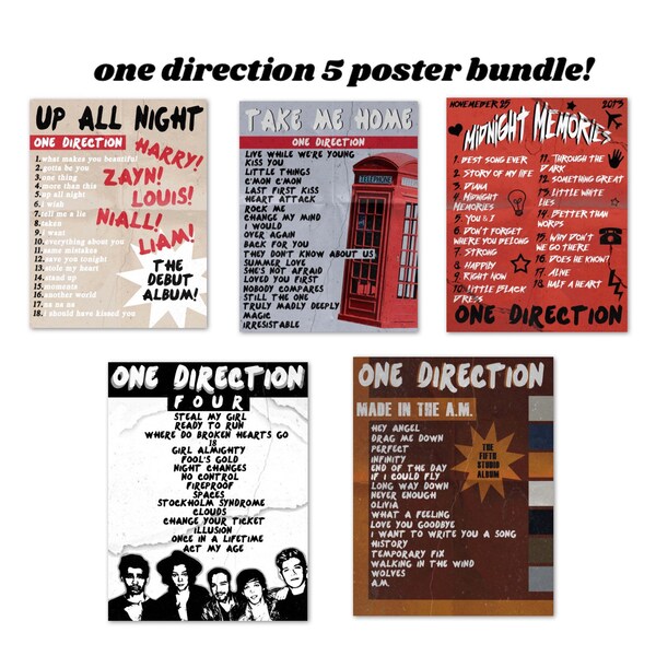 One direction poster - Etsy México