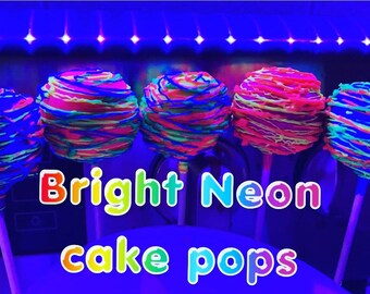 Neon Cake Pops - Etsy