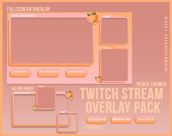 Peach Stream Overlay | Etsy