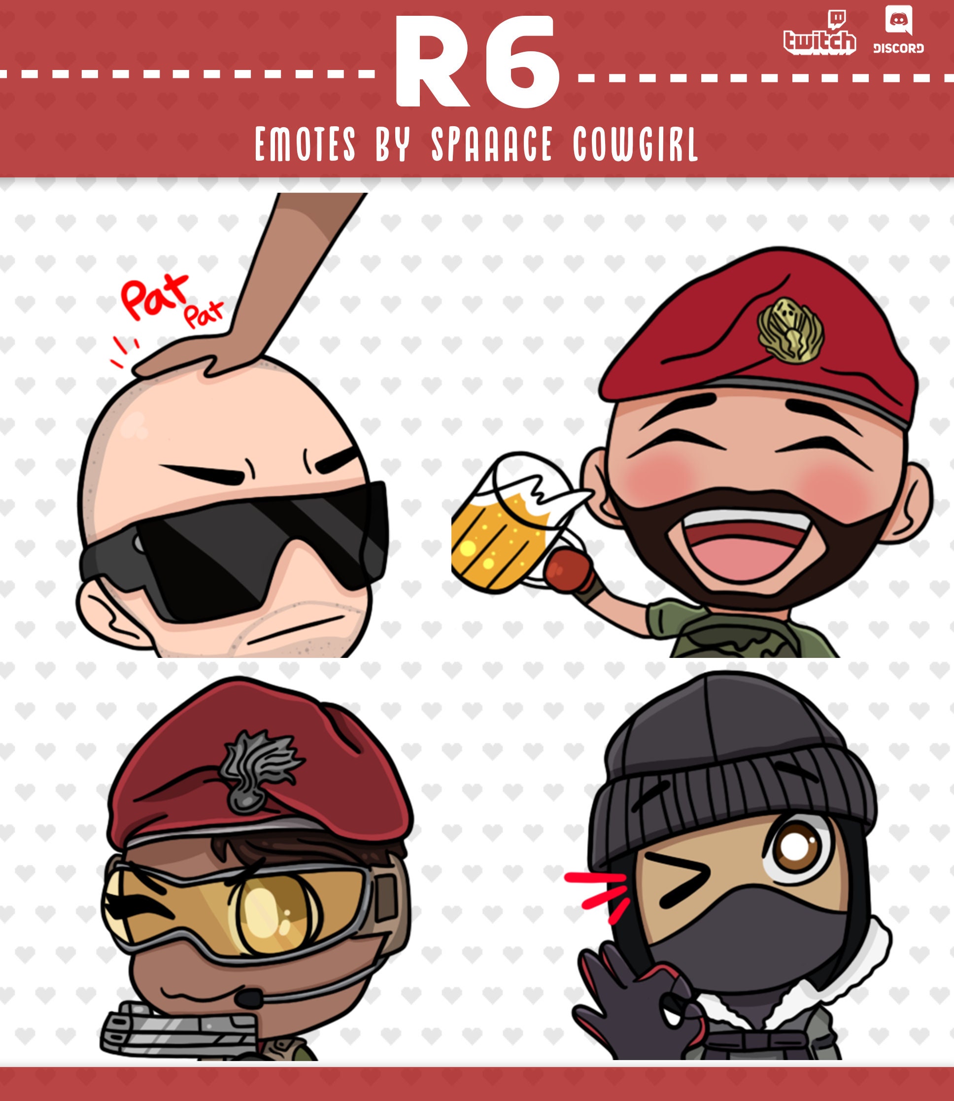 R6 Twitch Emotes Pt.2 - Etsy