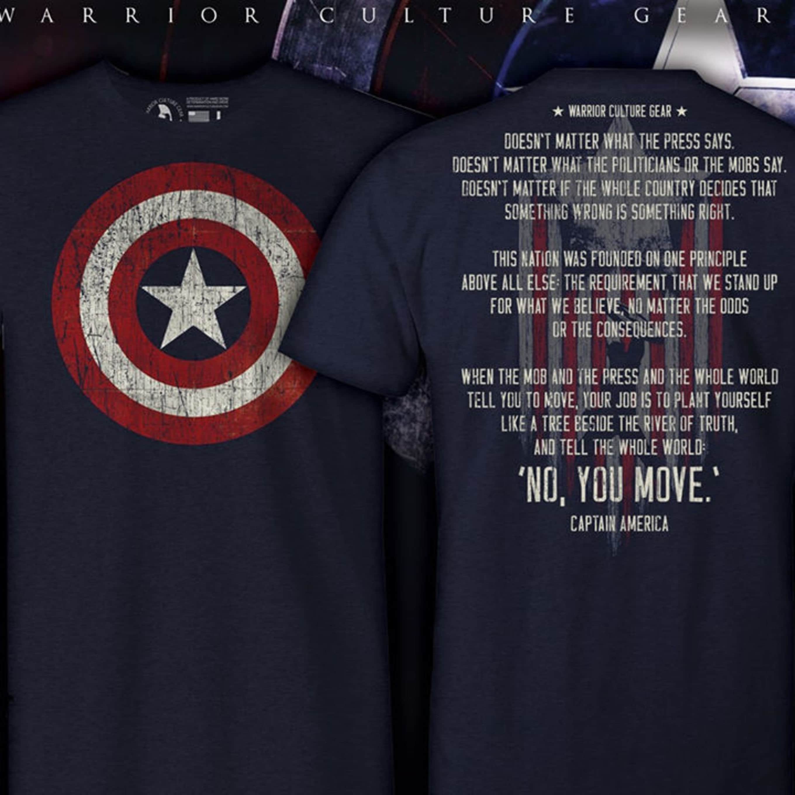 No You Move' Captain America Men's Adult Graphic Tee | Etsy