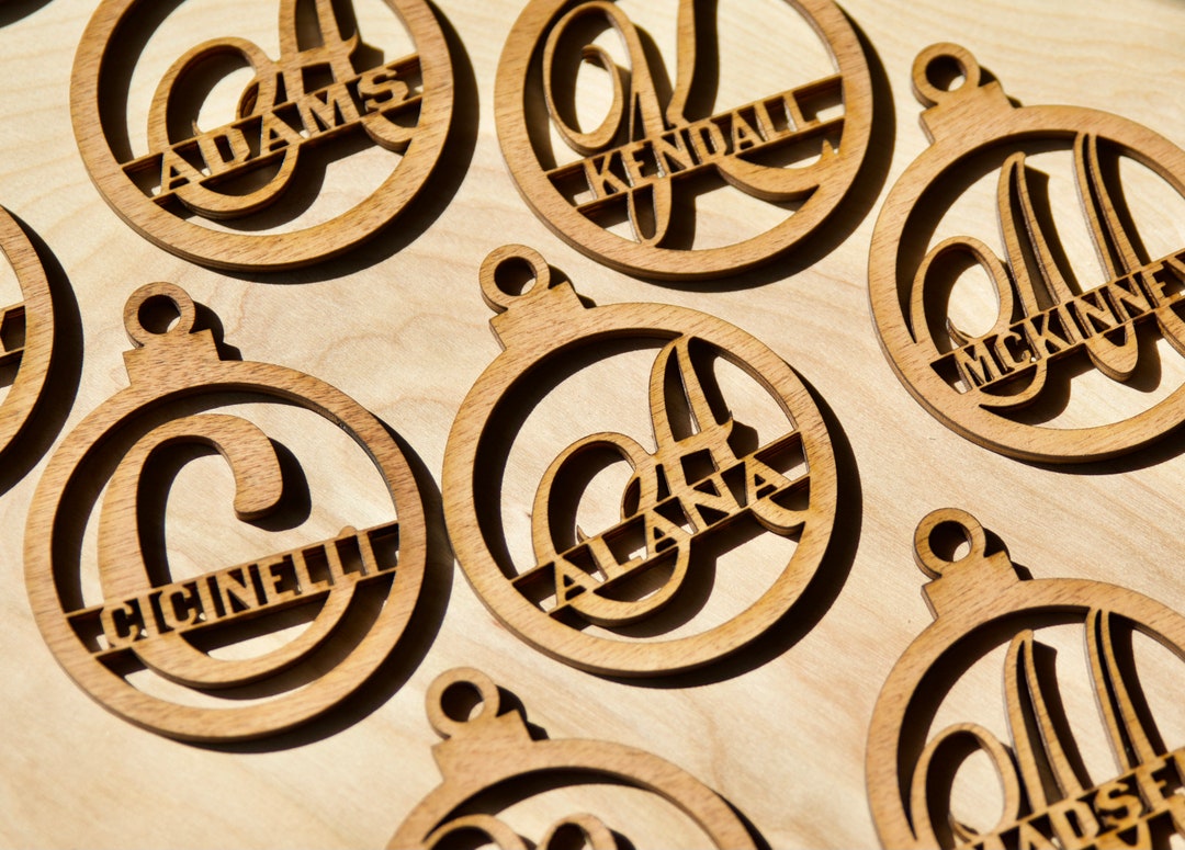 Personalized Custom Ornament Wooden Christmas Ornament Name Cut Out ...
