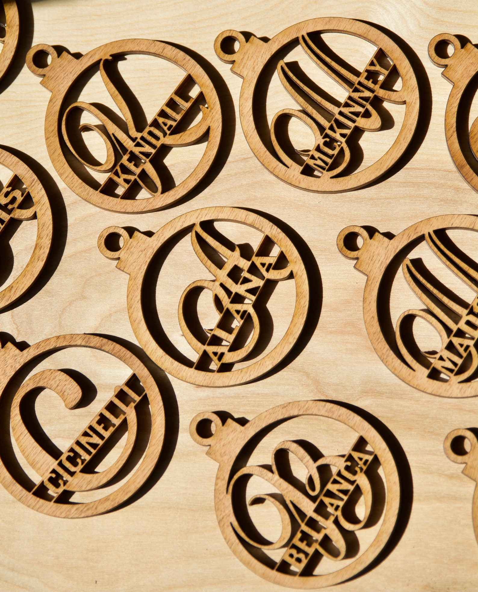 Personalized Custom Ornament Wooden Christmas Ornament Name Cut Out ...