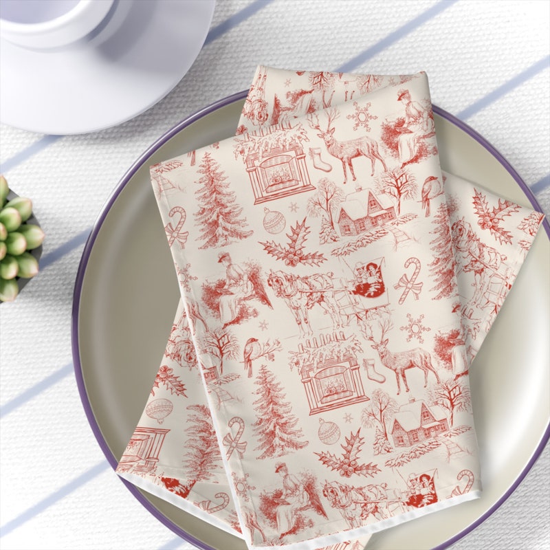 Toile Napkins - Etsy
