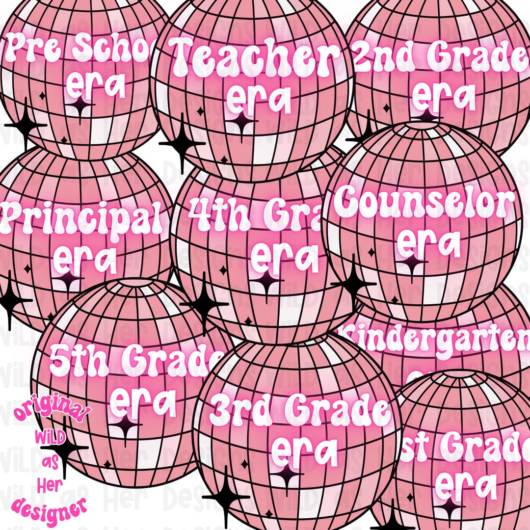 School Era Bundle, 1st 2nd 3rd 4th 5th Grade Preppy, Disco Ball ...