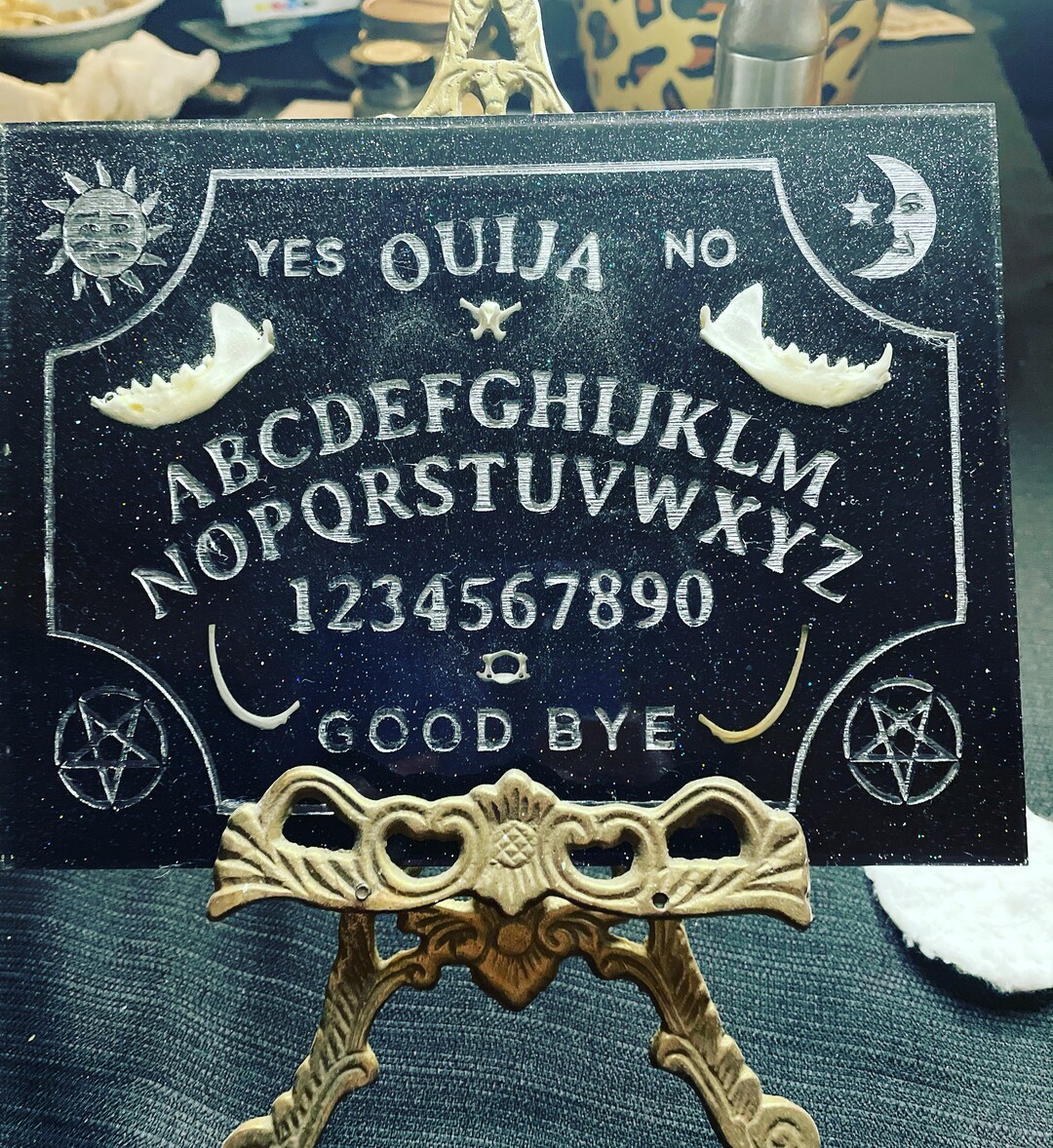 Black Ouija Board With Animals Bones - Etsy