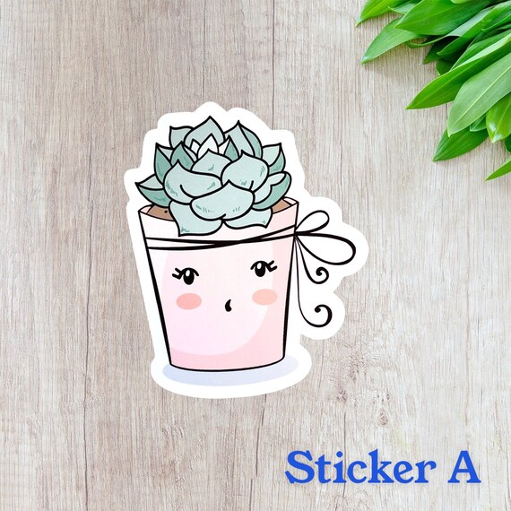 Colourful Cactus Succulent Vinyl Sticker Pack Paper, Party & Kids ...