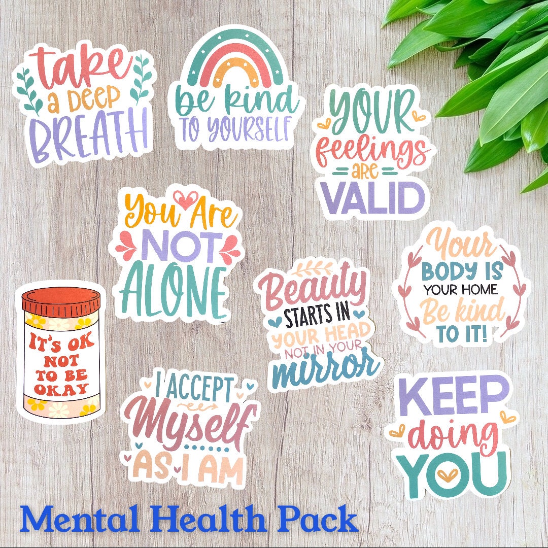 Mental Health Vinyl Sticker Decal Pack - Etsy