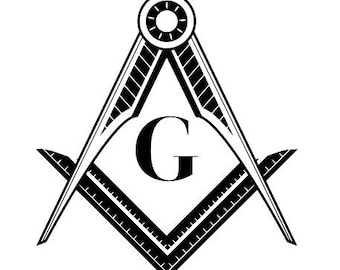 Square and Compasses Freemasonry Logo Vector File - Etsy
