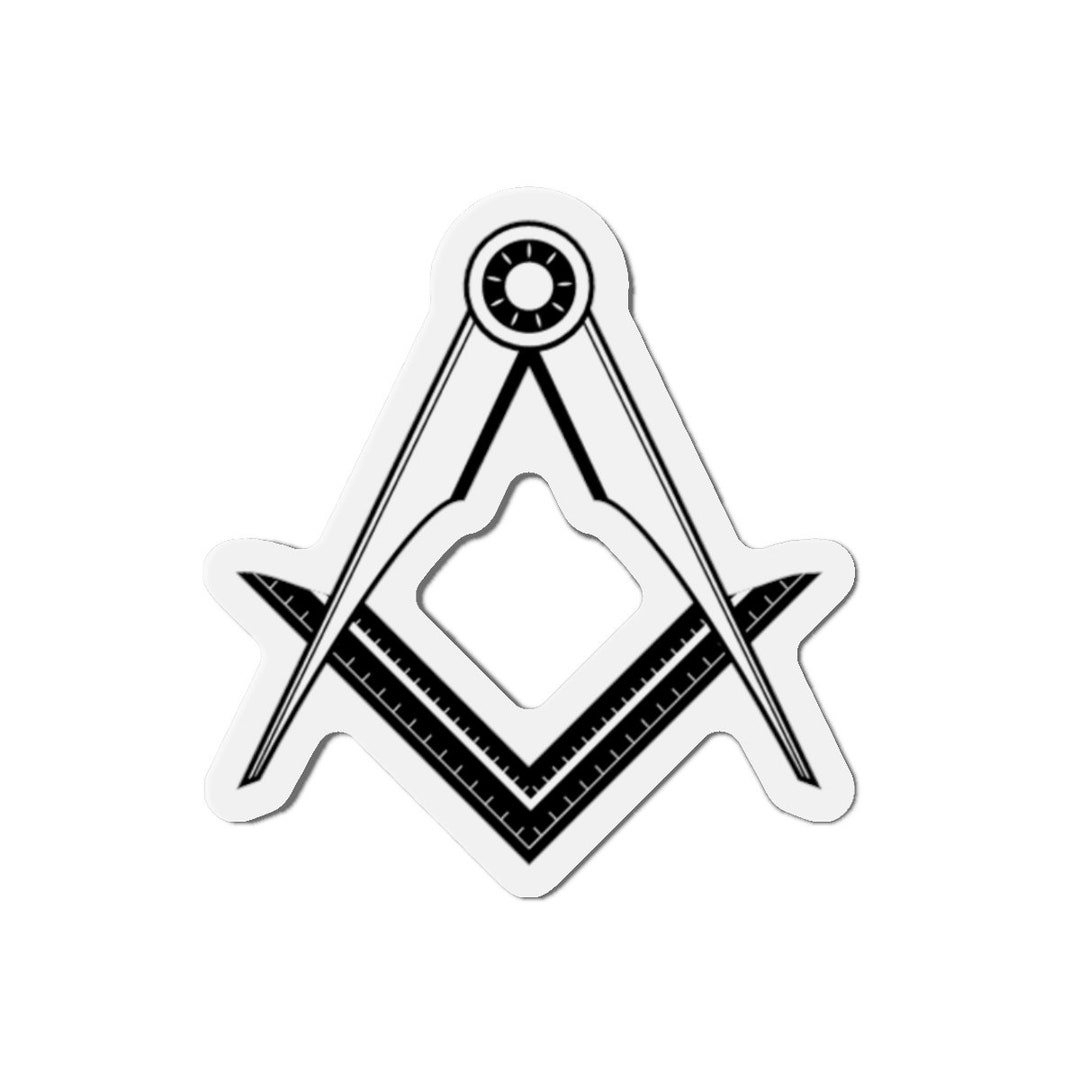 Freemason Square And Compass Die Cut Magnet Etsy