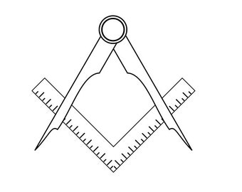 Freemason Square and Compasses Logo Vector Image SVG - Etsy