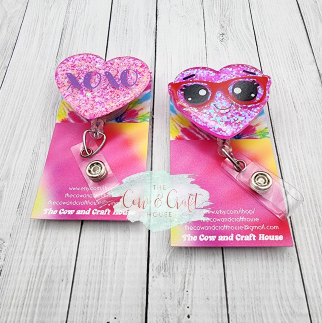 Heart Badge Reel, Conversation Hearts, Nurse Badge Reel, Badge Holder ...