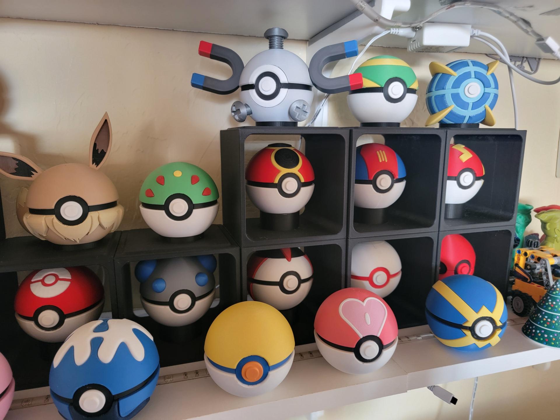3D Printed Pokeball | GS Ball, Safari Ball, Love Ball, Master Ball ...