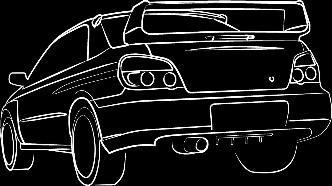 Subaru Impreza WRX Sti Silhouette Outline Digital Png| Svg Vector File ...