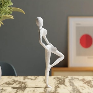 Modern 3D Printed Abstract Figure – Elegant Minimalist Sculpture ...