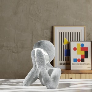 Abstract Face Lamp | 3D Printed Sculpture Light | Modern Art Home Decor ...