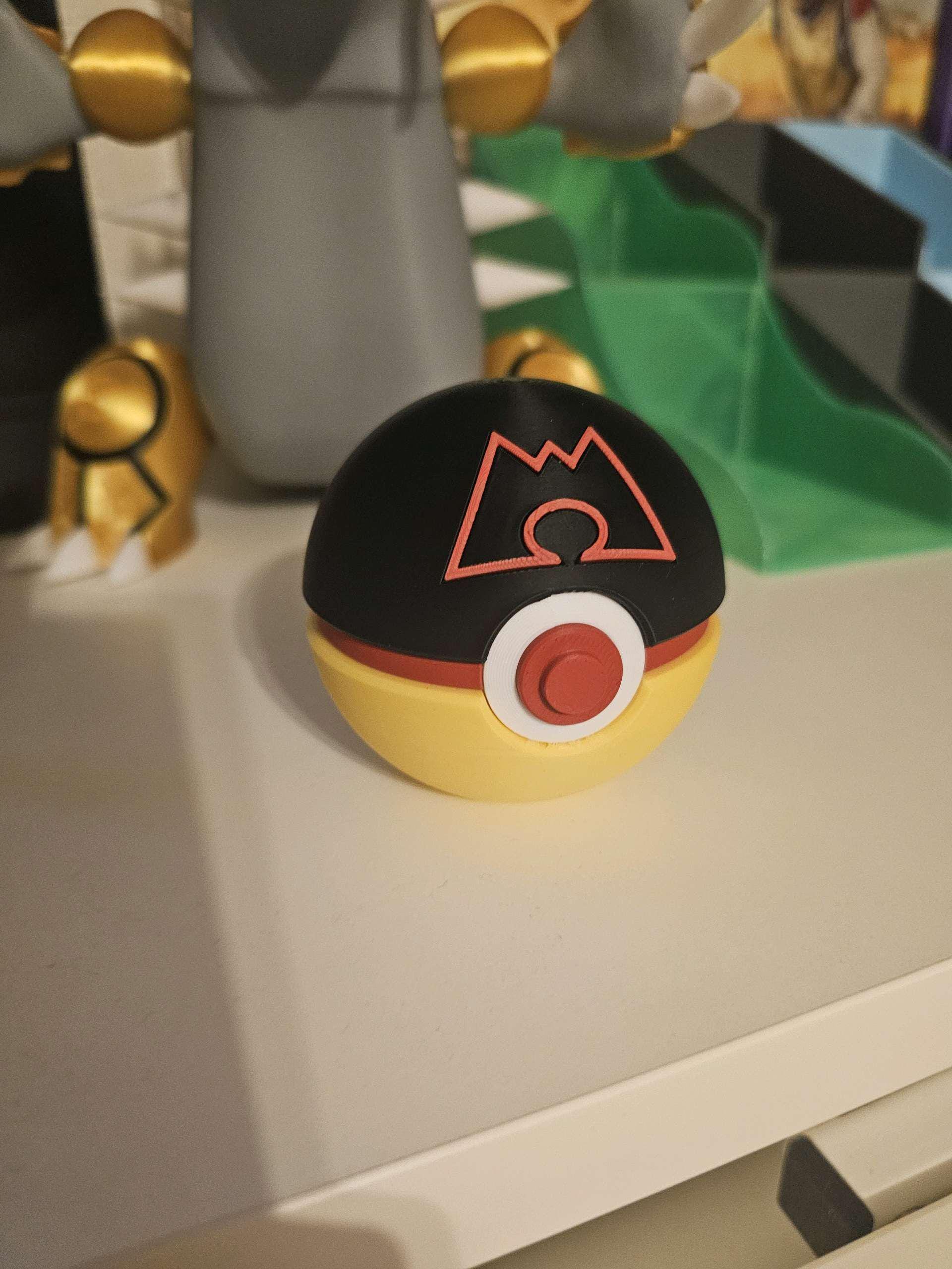 3D Printed Pokeballs | Magma Ball, Nest Ball, Dream Ball, Dark Ball ...