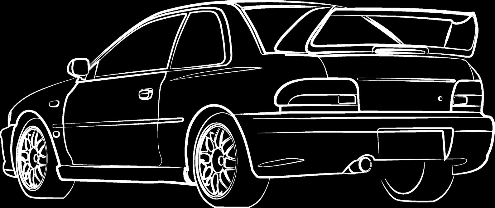 Subaru Impreza 22B STI png, svg / Impreza Outline / Car Svg / JDM Lover ...