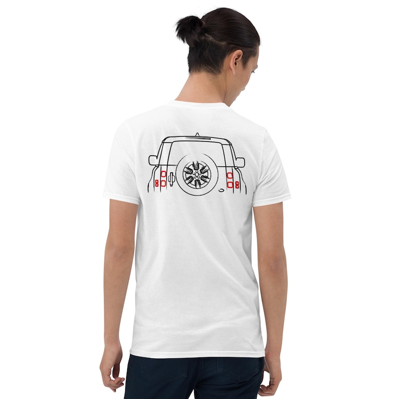 Brushed Land Rover Defender Outline T-shirt Front and Back – Classic ...