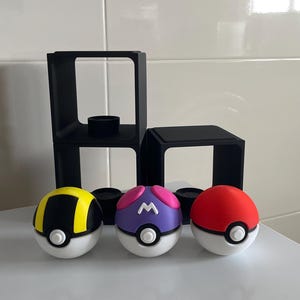 3D Printed Pokeball | GS Ball, Safari Ball, Love Ball, Master Ball ...